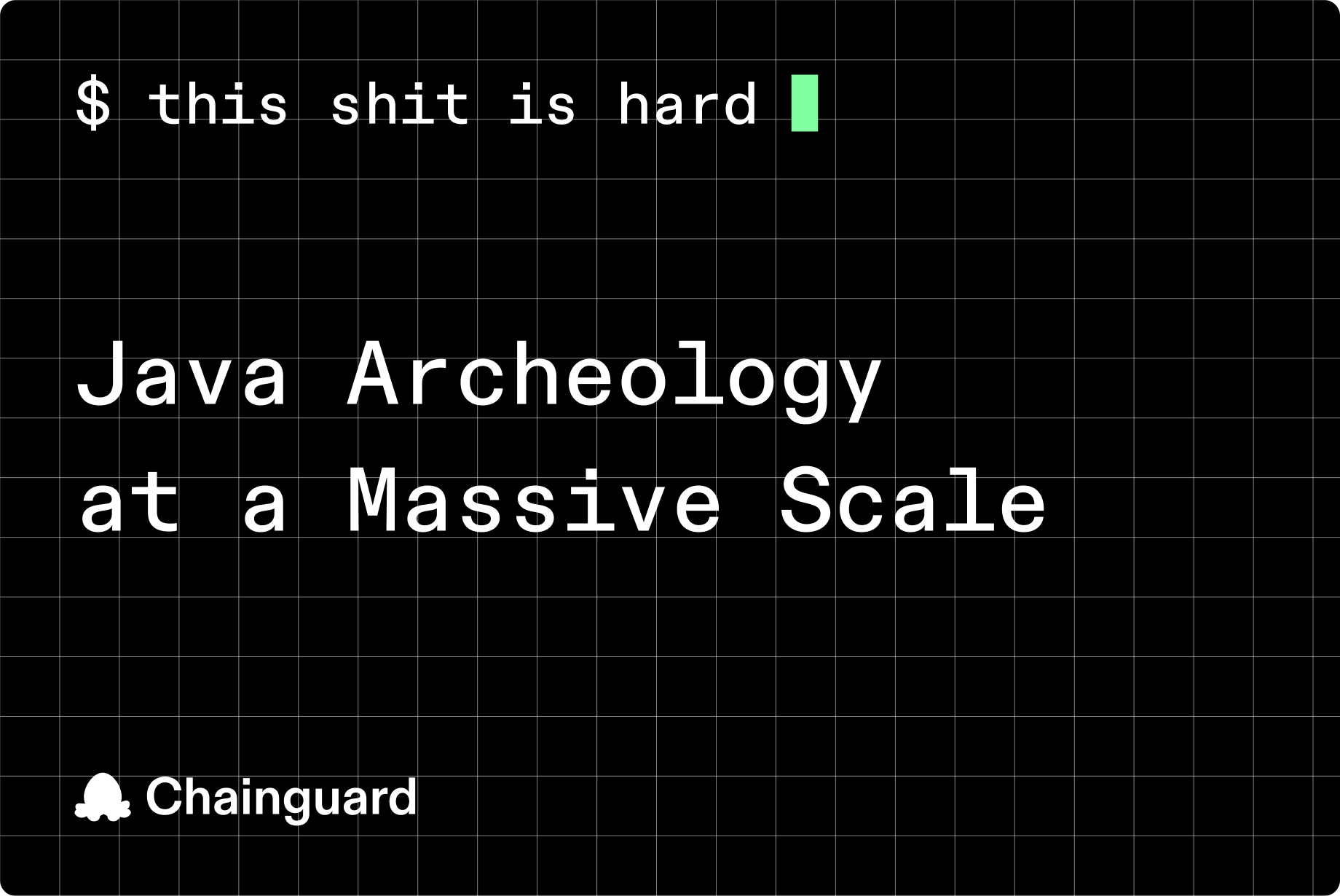 This Shit is Hard: Java Archeology at a Massive Scale