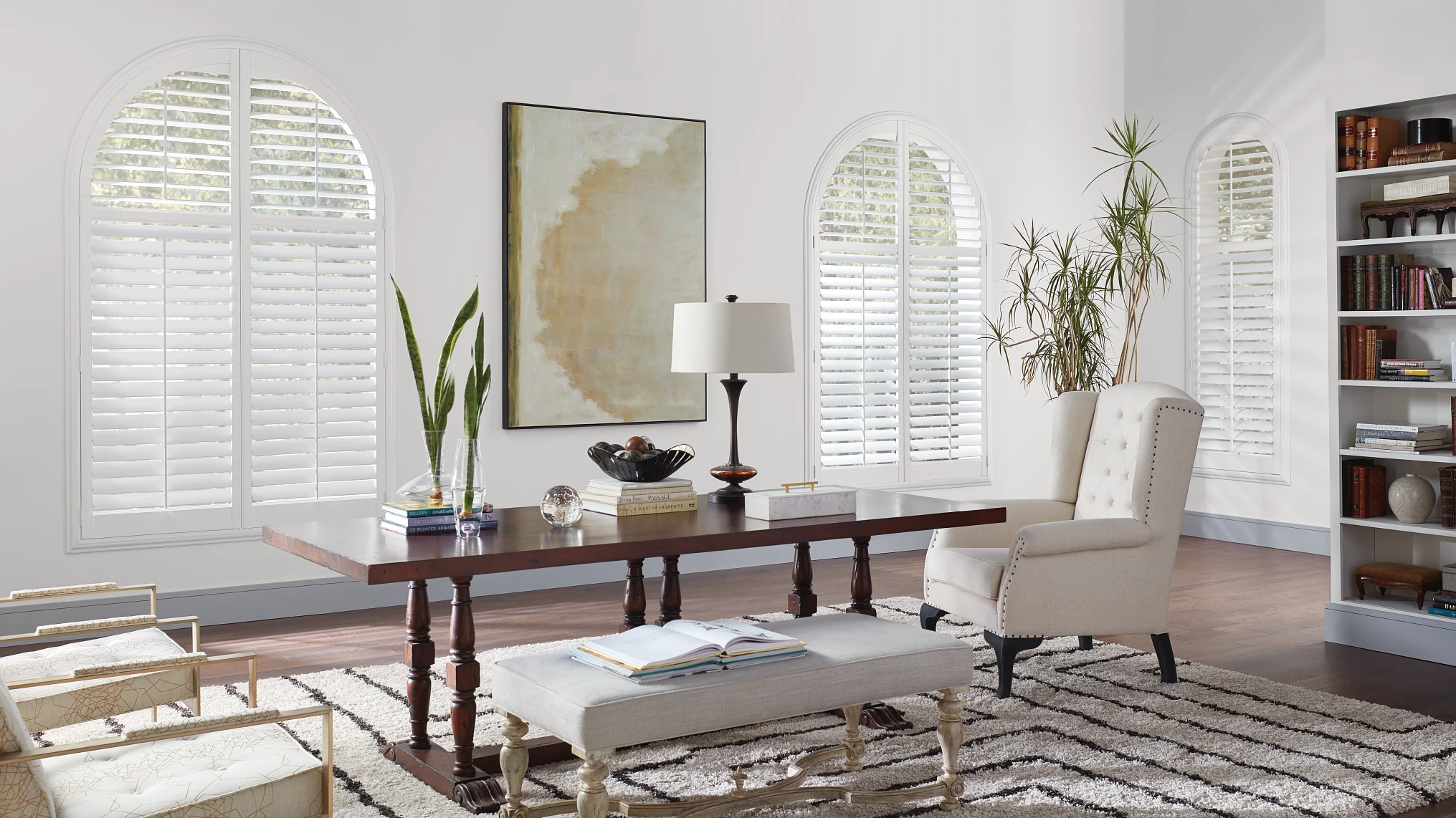 White window shutters and shutter quarter arches , with front tilt, in ...