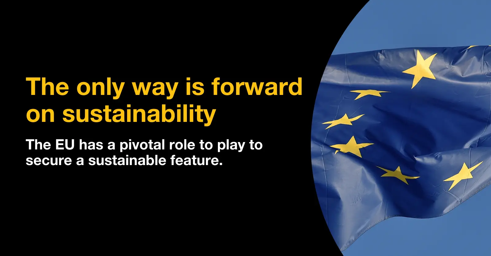 The only way is forward on sustainability