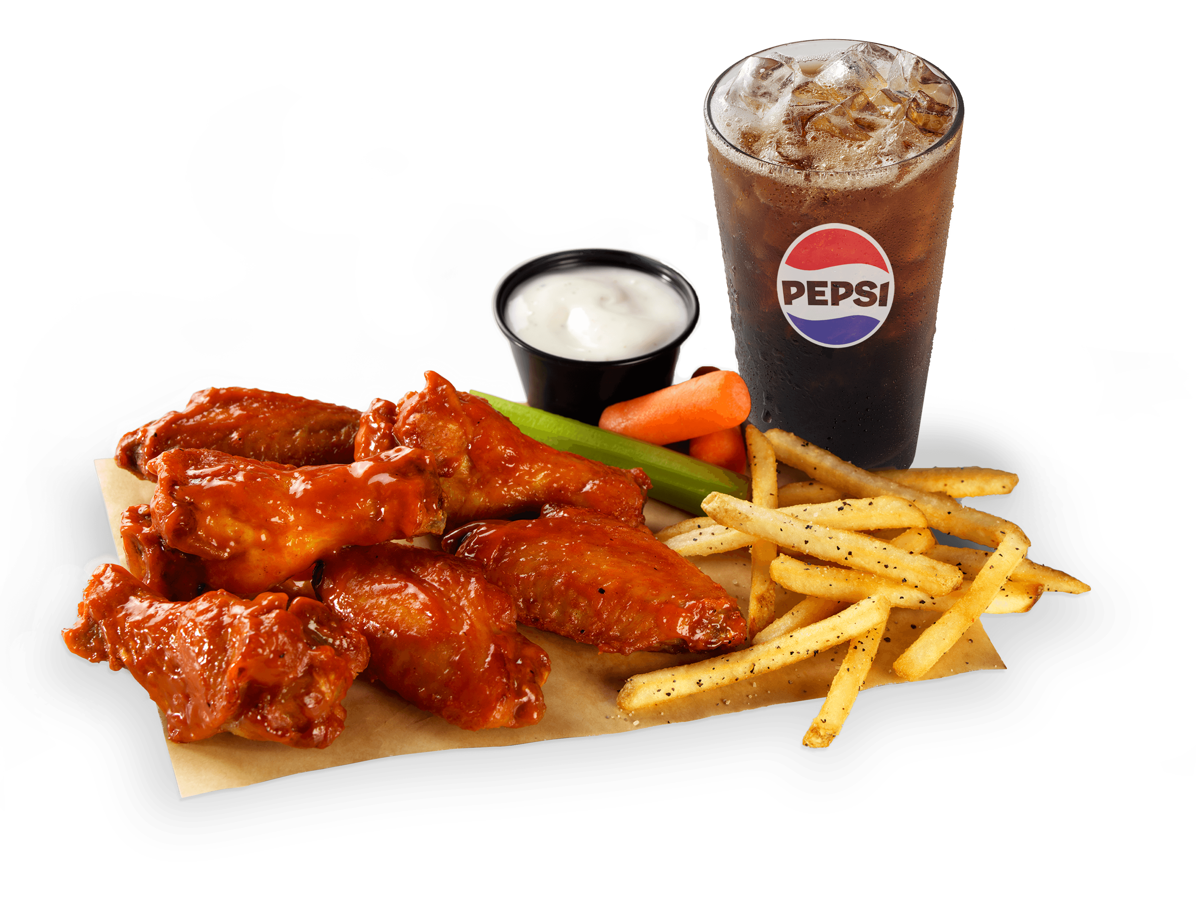 Traditional Wings Lunch Combo 6 ct Nearby For Delivery or Pick Up Buffalo Wild Wings