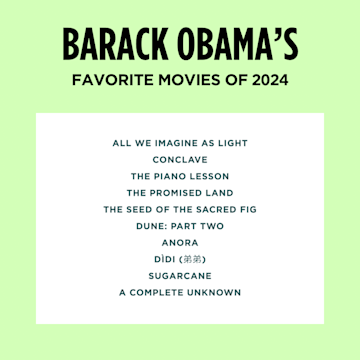 President Obama’s favorite films, books, and music of 2024 | The Obama ...