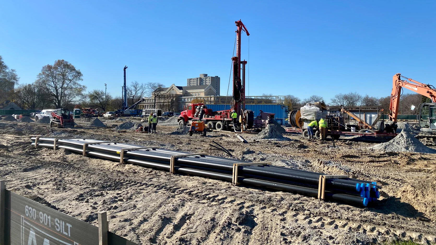 Construction update Dec. 2021: drilling down | The Obama Foundation