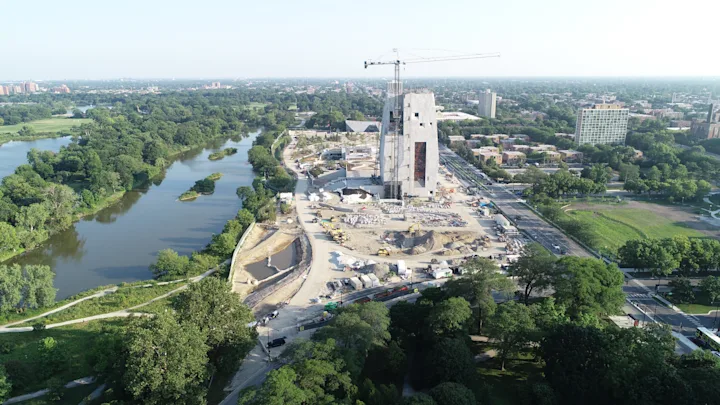 Construction update October 2024: Concrete is complete at the Obama ...