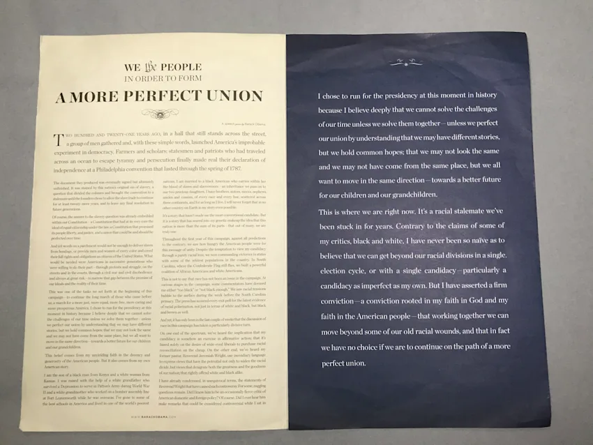 15 Years Later: a look back at the “More Perfect Union” speech | The ...