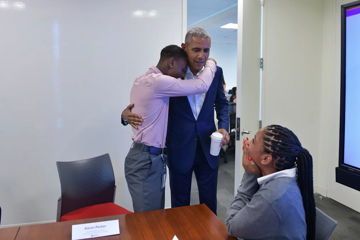 President Obama surprises Obama Youth Jobs Corps students | The Obama ...