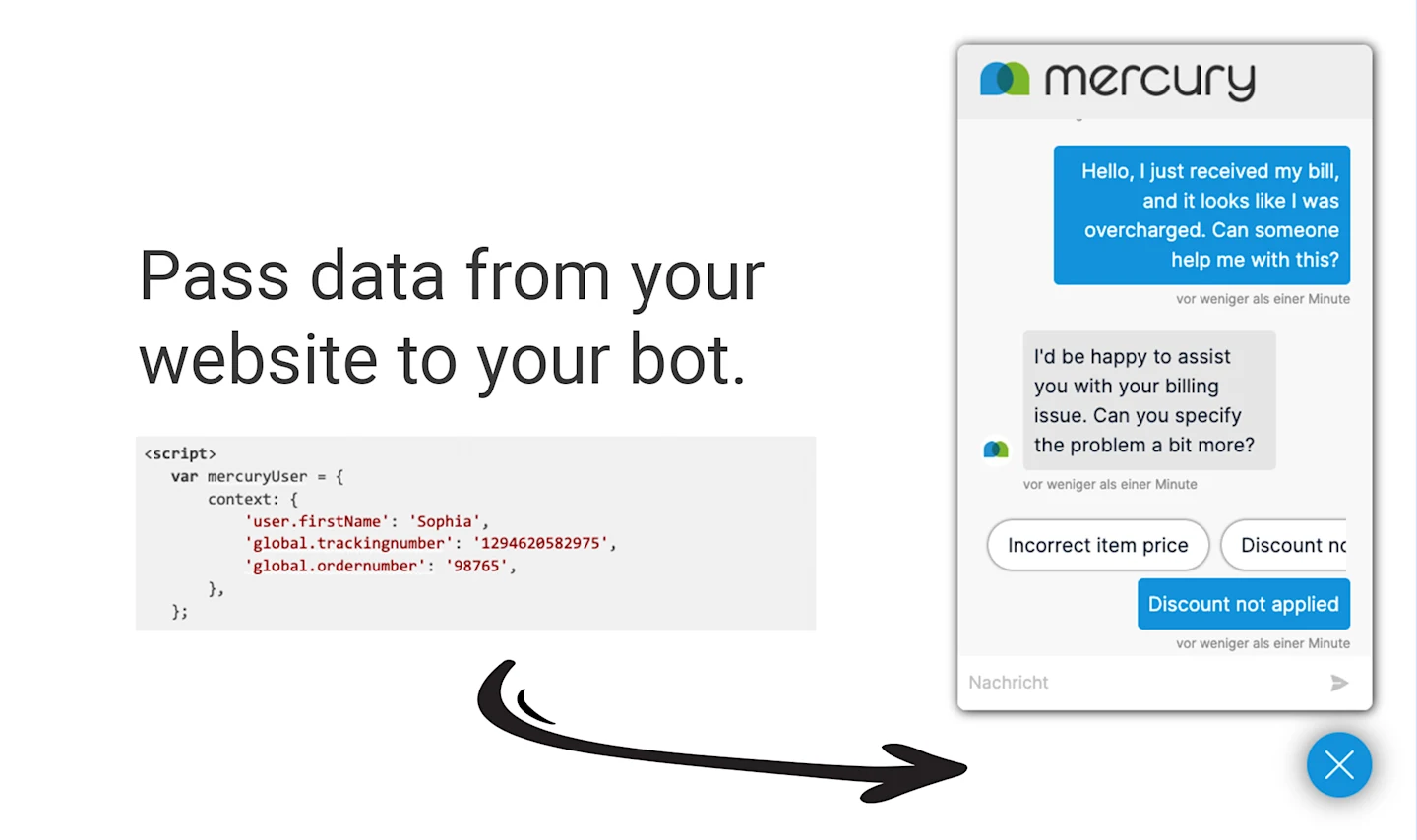 Customizable chat widget | Mercury.ai