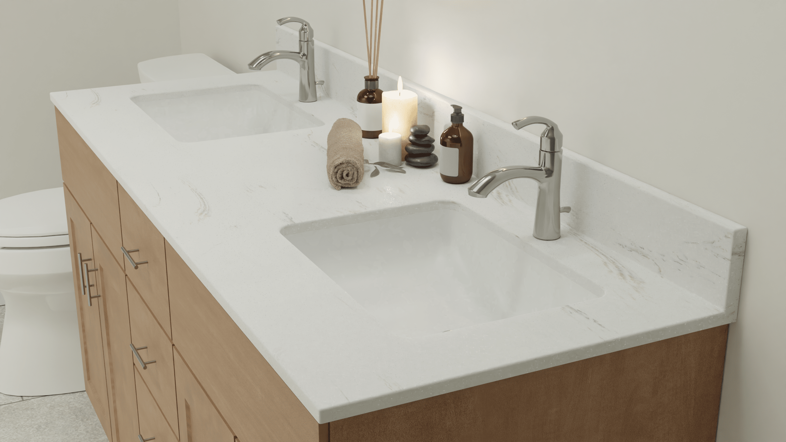 How to Mix and Match Bathroom Vanity and Countertop Styles for a ...