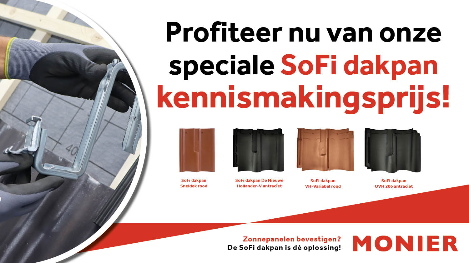 SoFi dakpan | Montage van zonnepanelen dakhaken - BMI Nederland