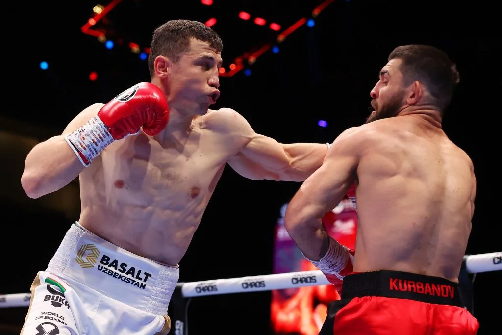 Ismail Madrimov dominates Magomed Kurbanov to fifth-round TKO, wins ...