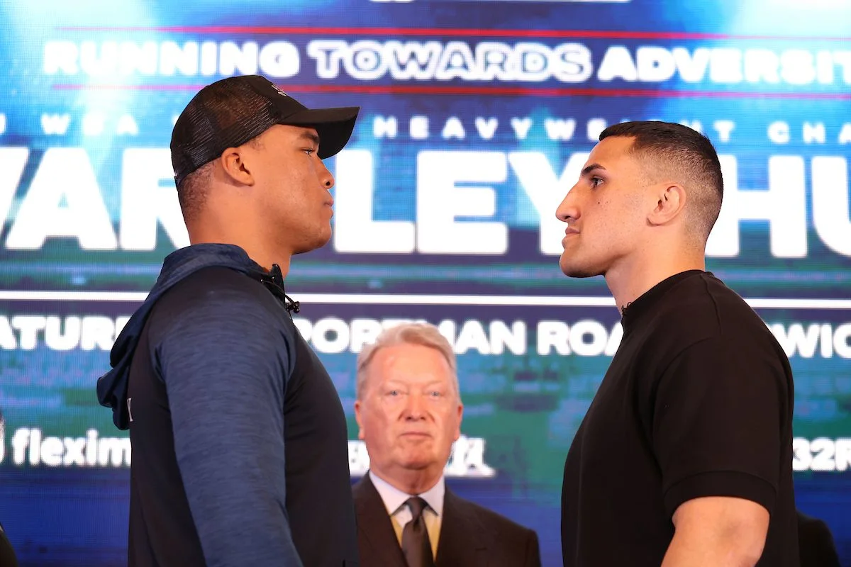 Photos: Fabio Wardley, Justis Huni - Face-Off at Final Presser | The Ring