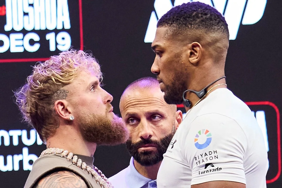Photos: Anthony Joshua, Jake Paul - Face To Face at Kickoff Presser ...