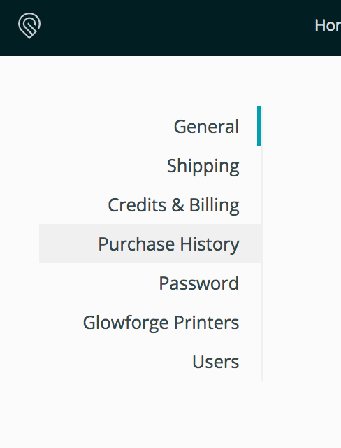 See Your Purchase History – Glowforge