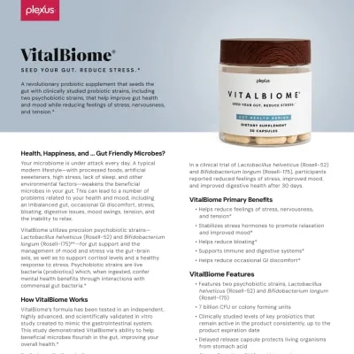 VitalBiome Info Sheet