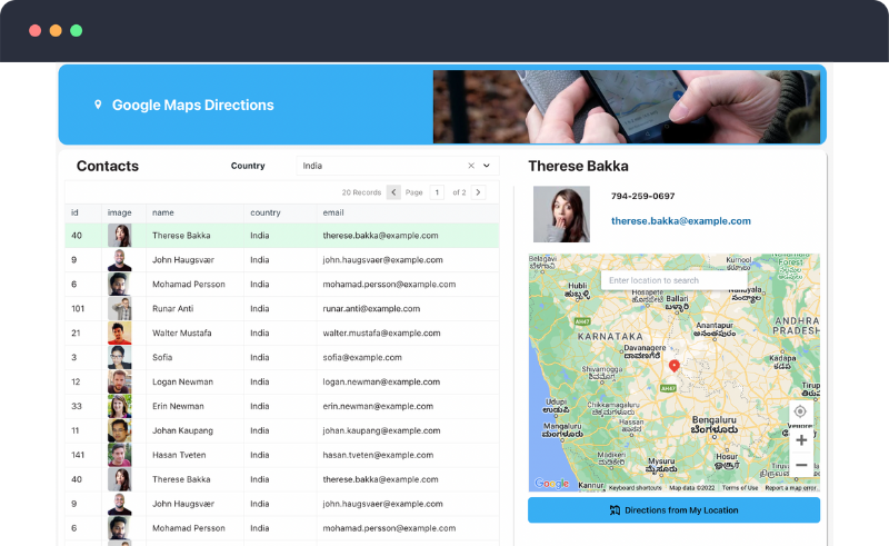 Google Maps Navigation Template