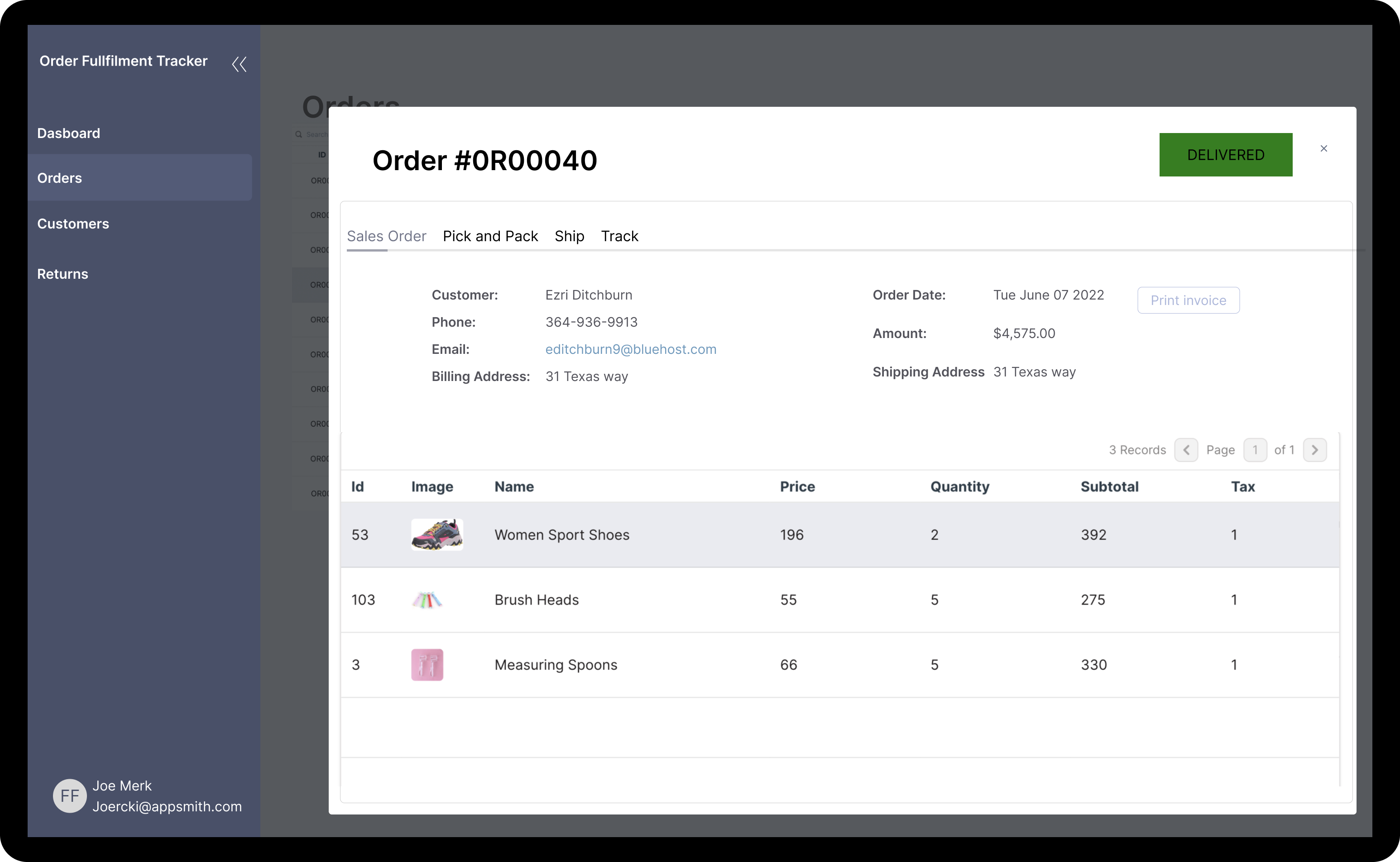Order Fulfillment Tracker Template