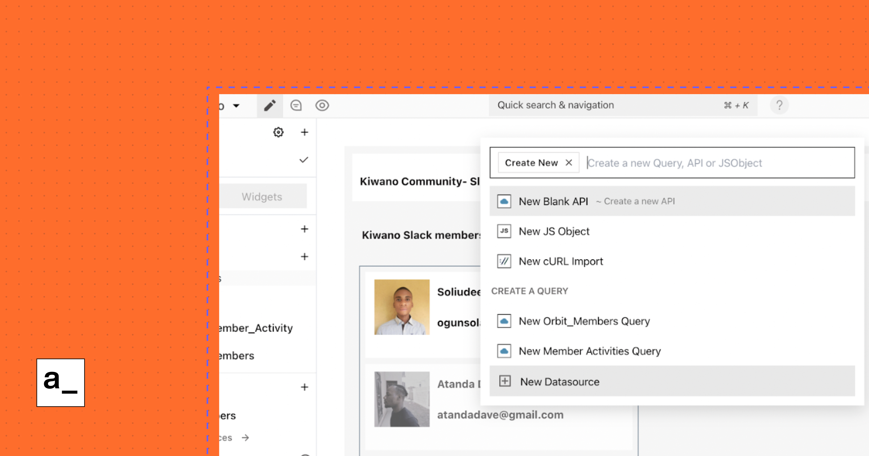 Build a Growth Dashboard Using Appsmith, Orbit, and Slack