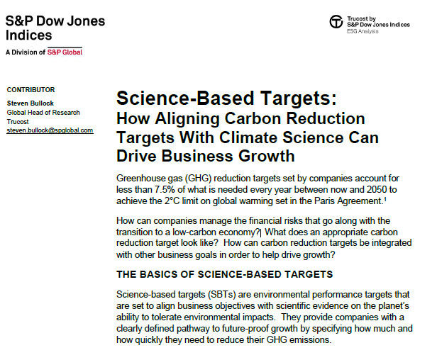Carbon reduction targets can drive business growth