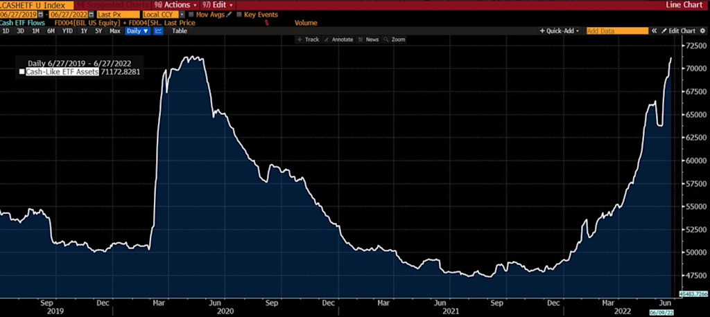 Investors hoard cash at the highest rate in almost a decade
