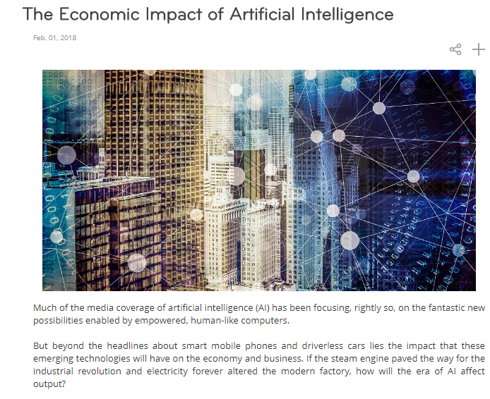 The economic impact of artificial intelligence