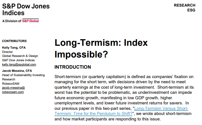 Long-Termism: Index Impossible?