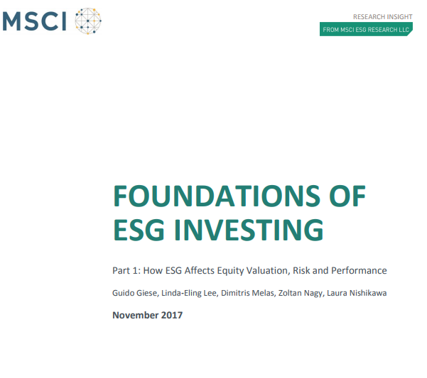 Foundations of ESG Investing