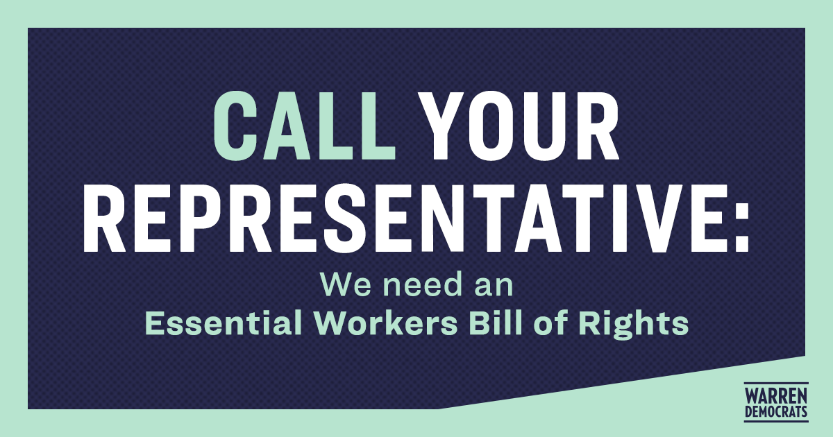 Stand with Essential Workers: Call Your Representative