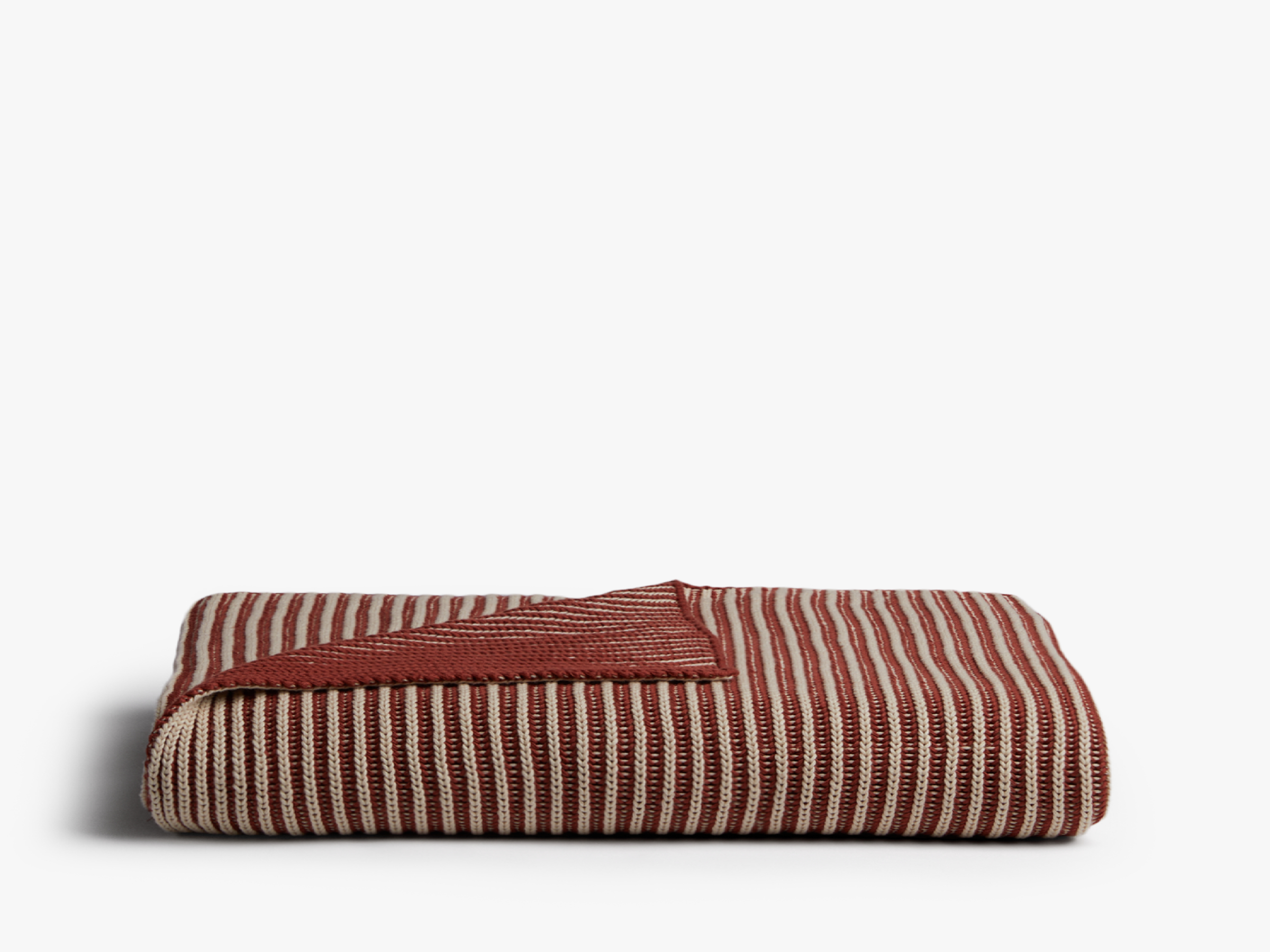 Organic Two-Tone Rib Knit Throw | Parachute