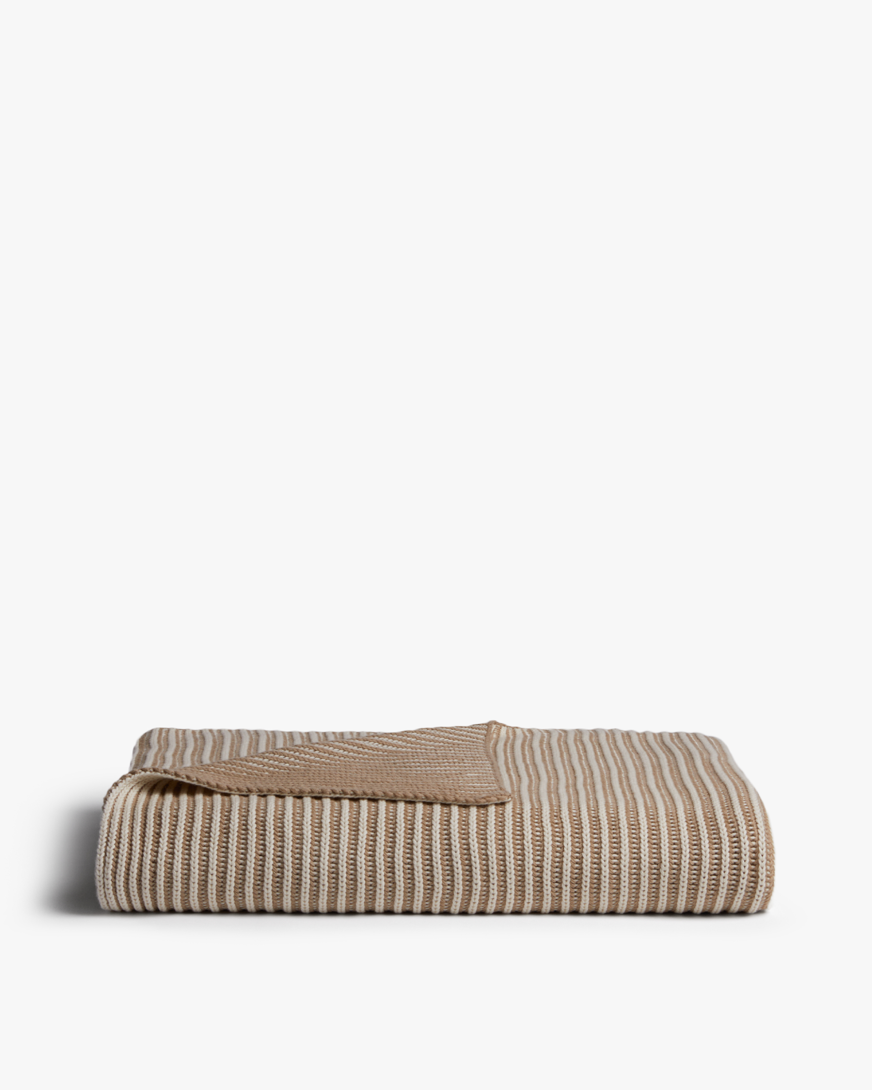 Organic Two-Tone Rib Knit Throw | Parachute