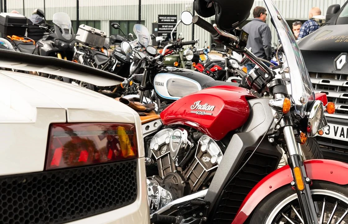 Two And Four Wheels Mix At Triumphant Coffee Run