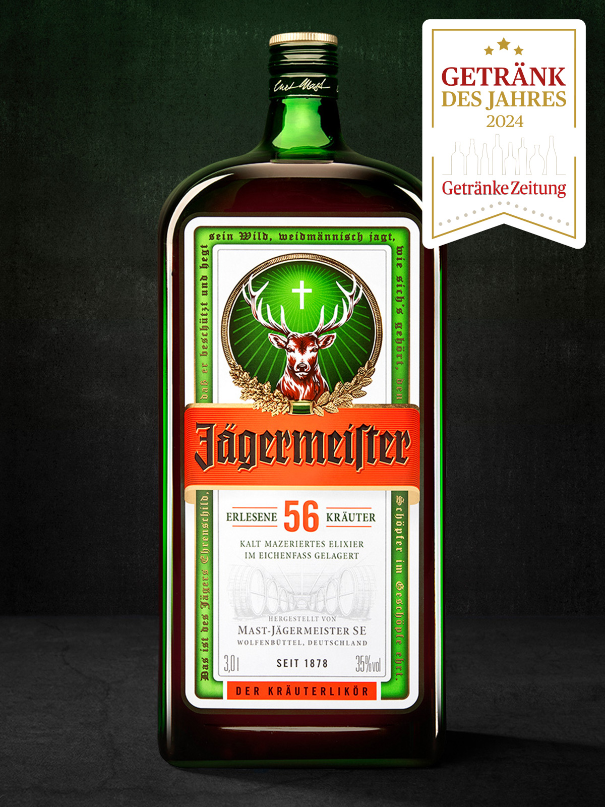 Jägermeister 3L Flasche » Der XXL Kräuterlikör für Partys