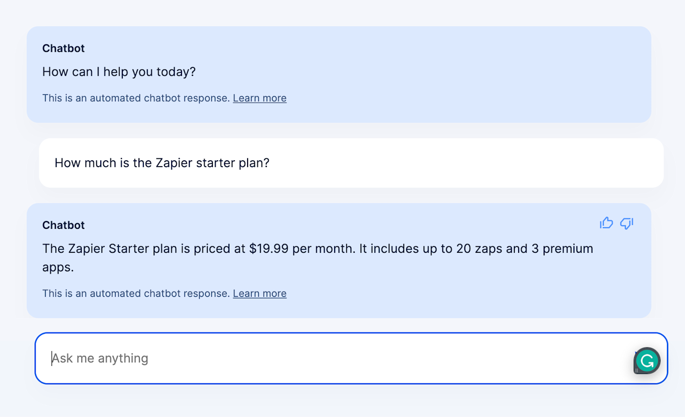 How to create a custom AI chatbot with Zapier Interfaces