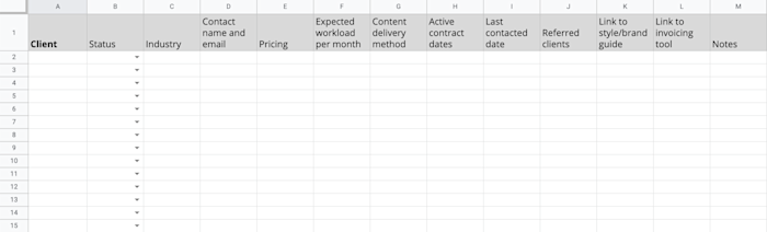 A simple client database template for freelancers | Zapier