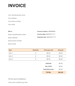 Design Templates Printable Invoice Template Editable Invoice Small