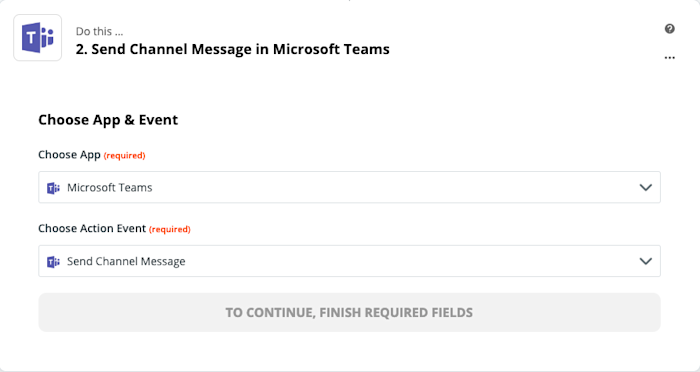 How to use Zapier within Microsoft Teams