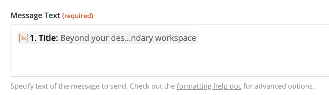 How to format a Slack message in Zapier