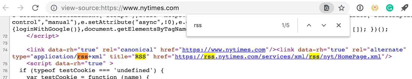 How to Find the RSS Feed URL for Almost Any Site
