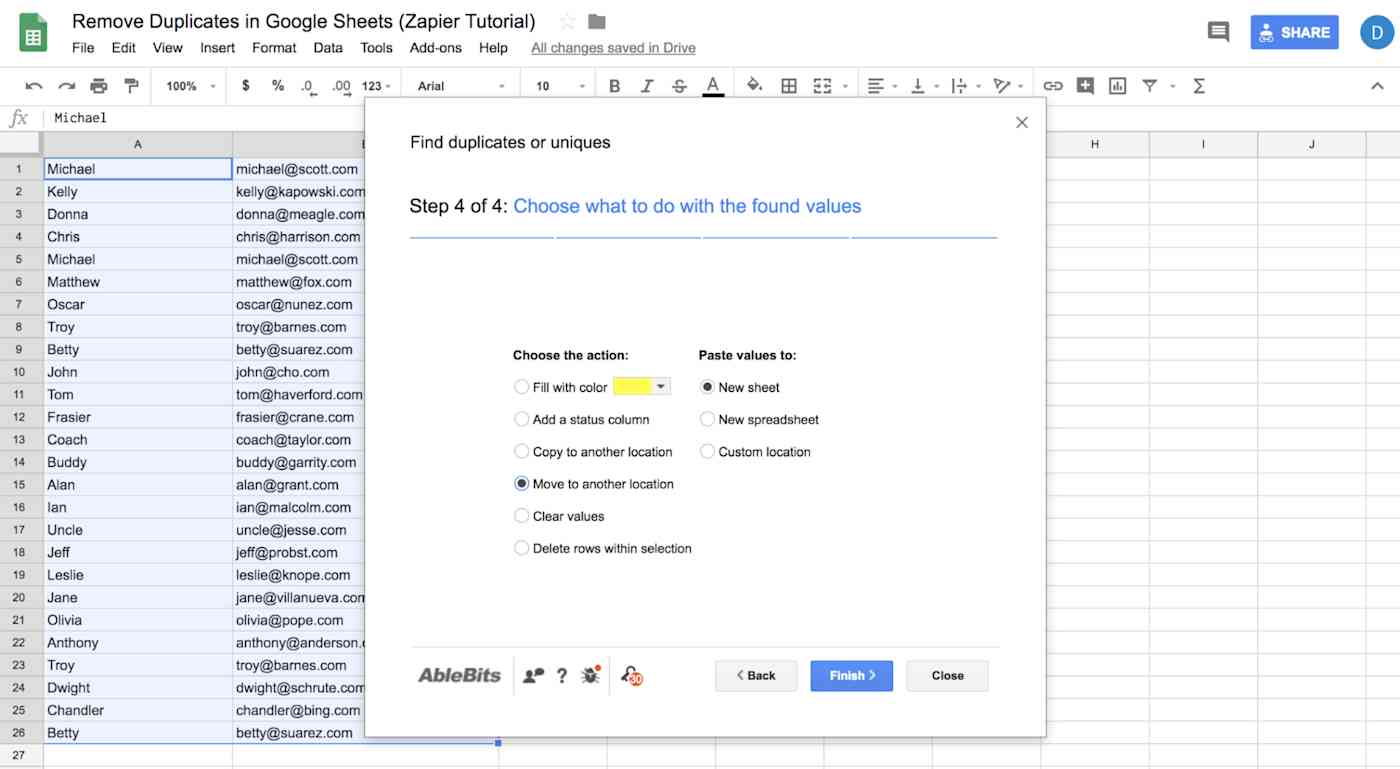 How to Remove Duplicates in Google Sheets