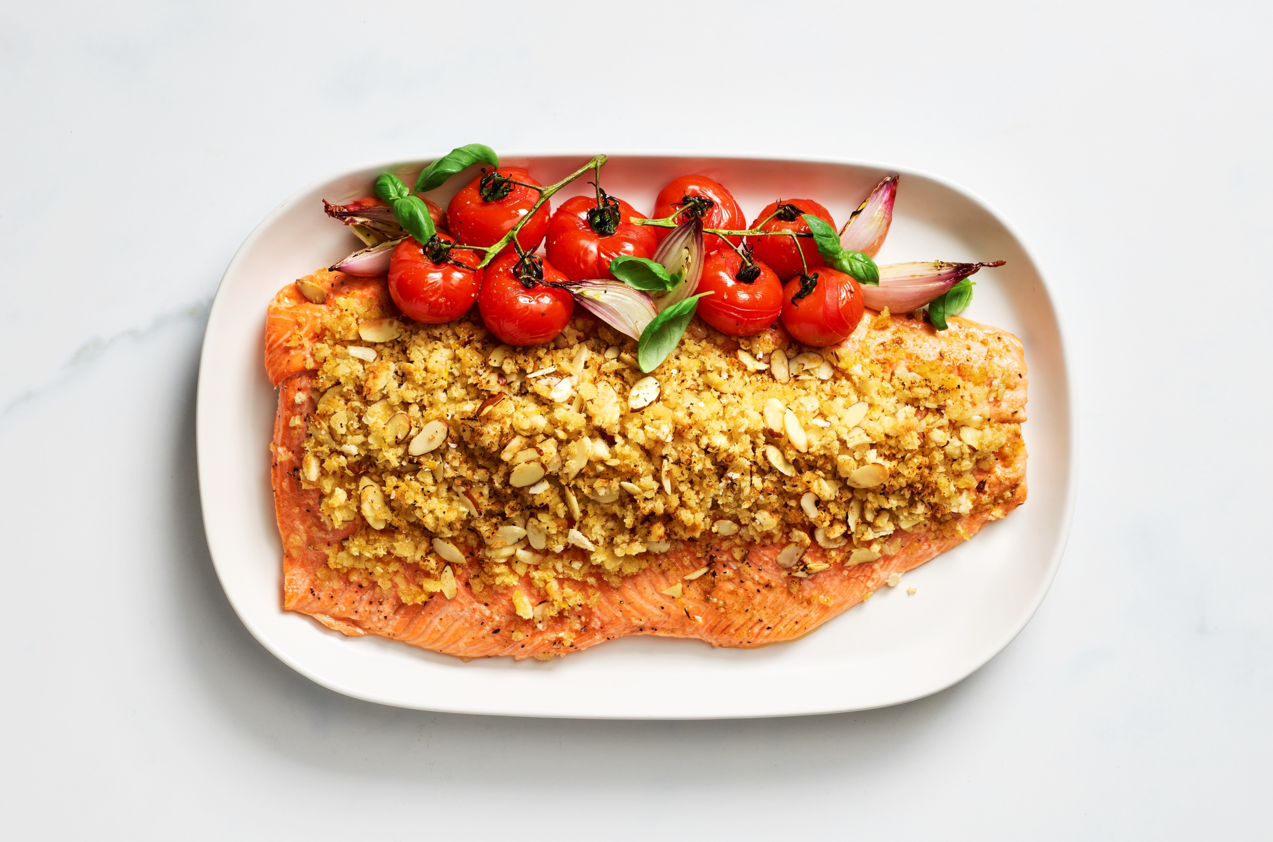 King Salmon with Crispy Lemon & Almond Crumb | Big Glory Bay