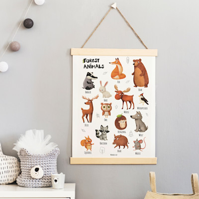 Poster. Forest animals