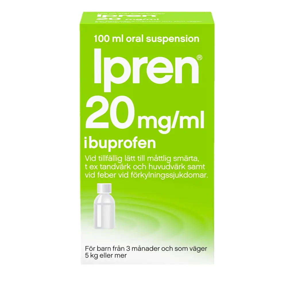 20 mg oral suspension för barn som lindrar smärta och feber | IPREN®