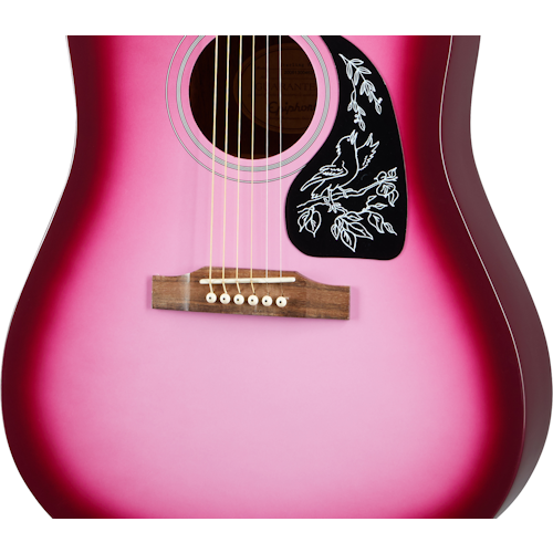 Pink Acoustic Guitar