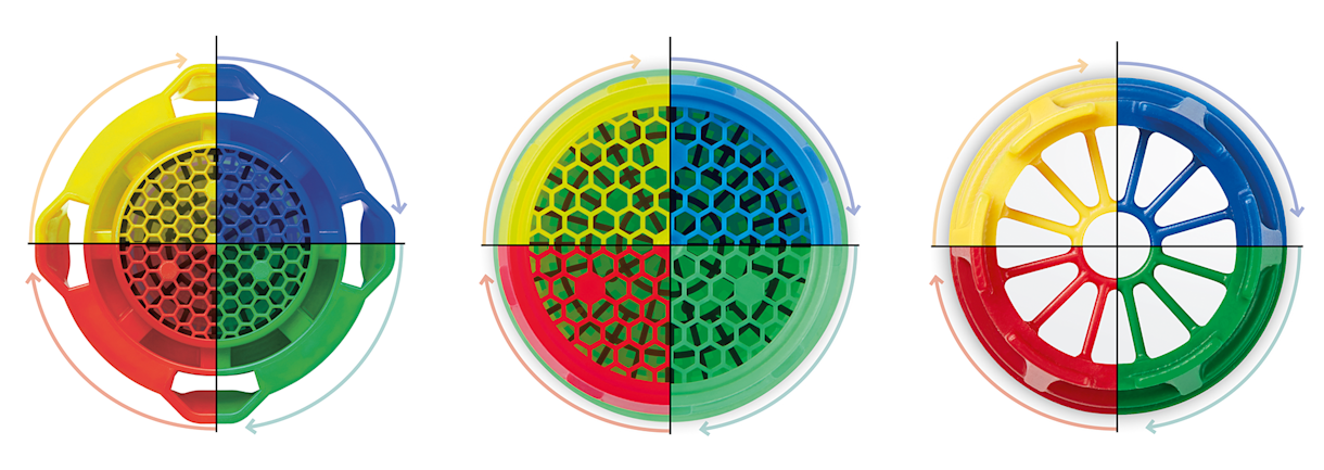 Faucet aerator color-coding system for hygiene applications