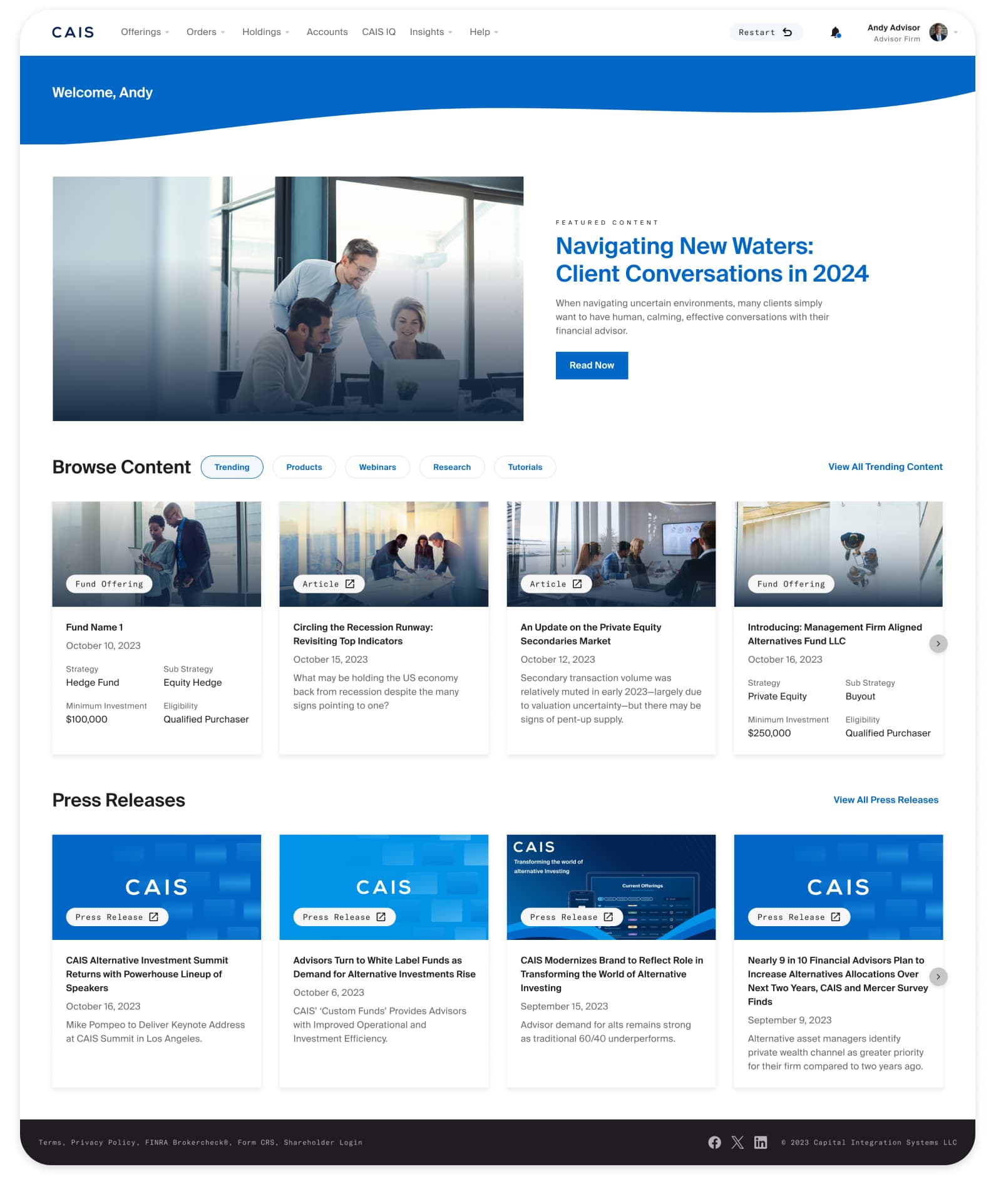Release Notes: CAIS Tech | February 2024 - CAIS