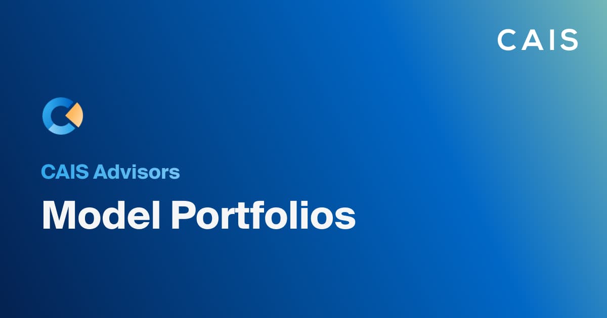 Start Streamlining Your Alts Asset Allocation With Model Portfolios - CAIS