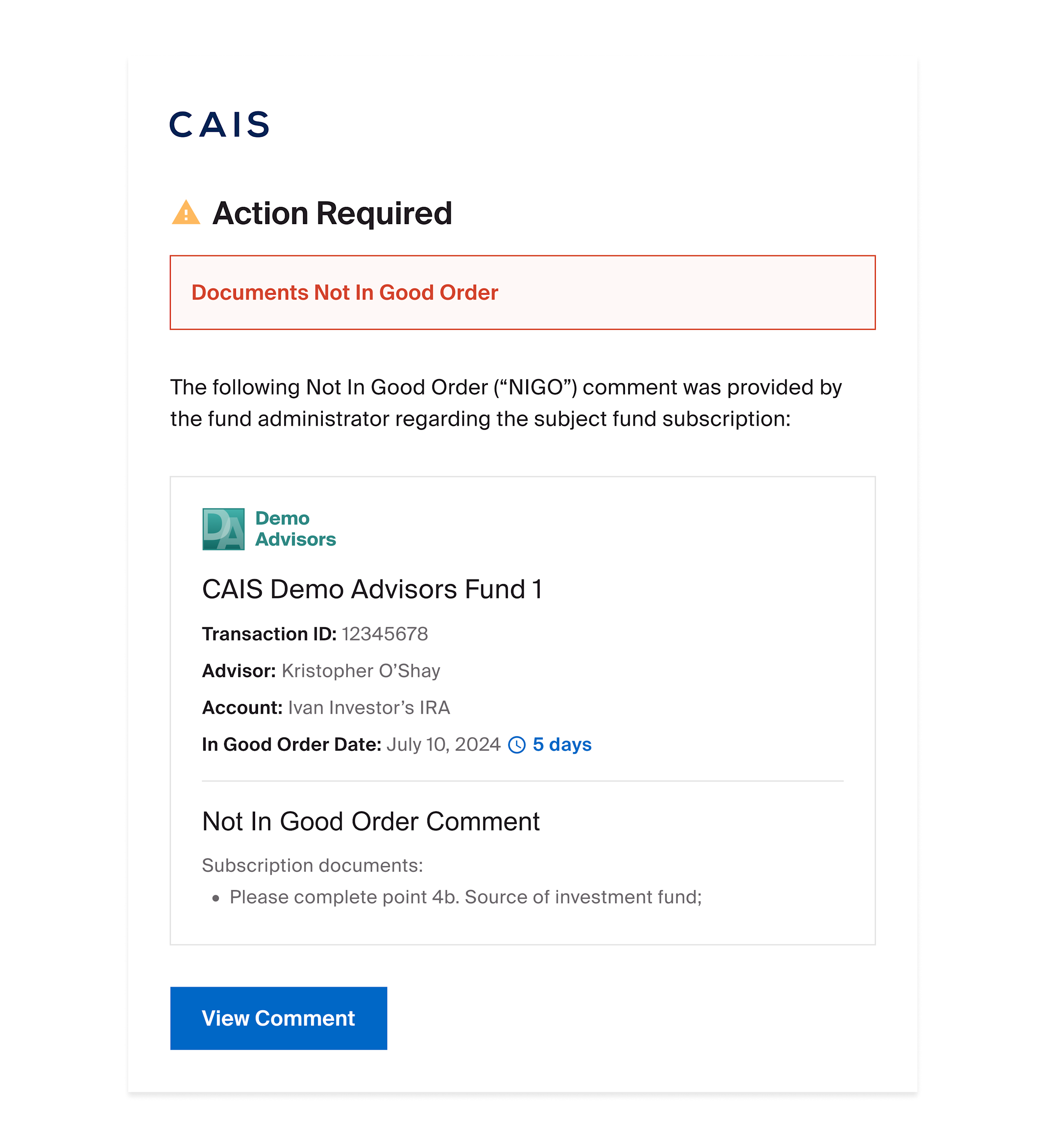 Release Notes: CAIS Tech | Q3 2024 - CAIS