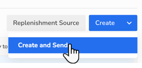 Replenish items with purchase orders