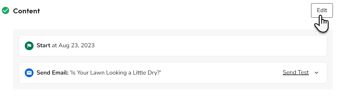 Edit campaign contents