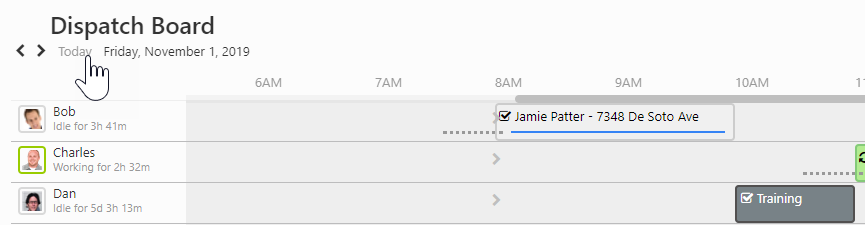 Use the Dispatch Board