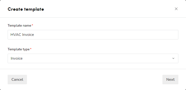 Create a document template with Template Manager