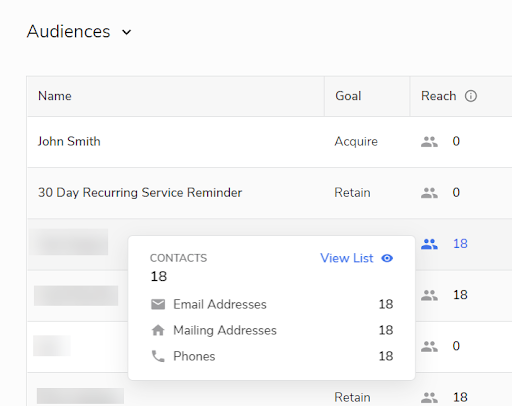 Manage Marketing Pro Audiences